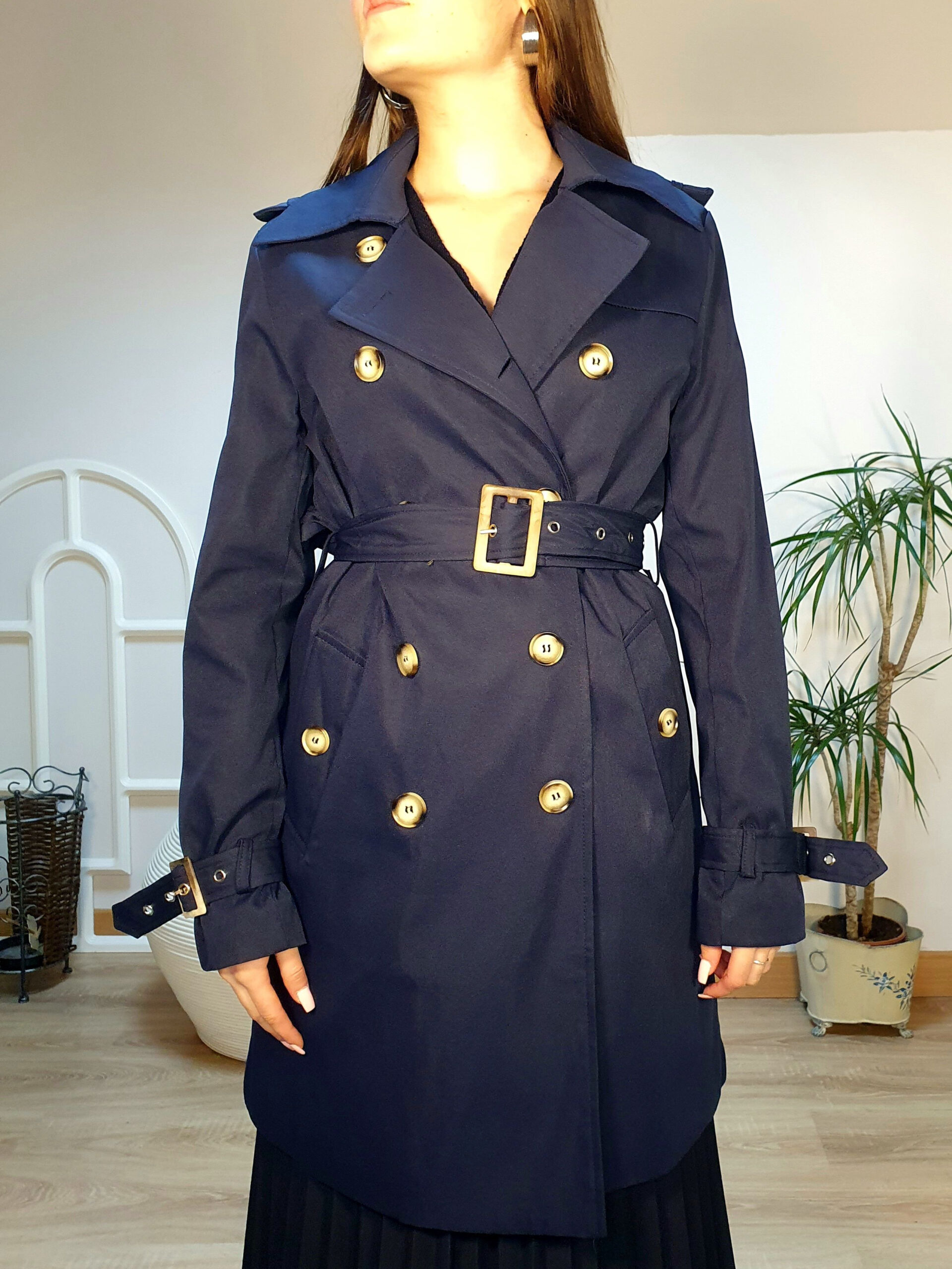 Gabardina Kayra marino - La tienda de Clara